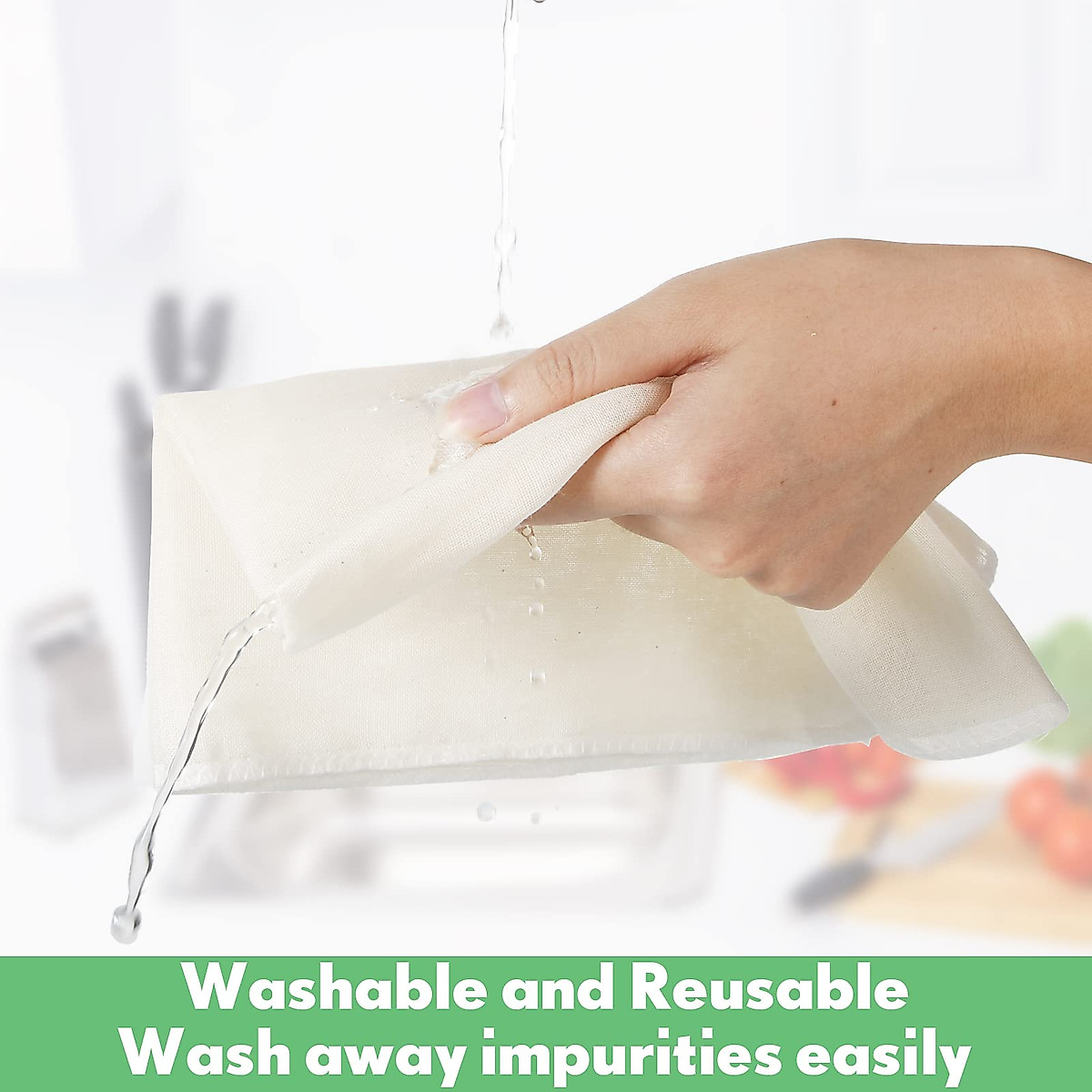 Chumia 20 Pcs 20x20 Inch Cheese Cloths for Straining Grade 100 Cheesecloth Reusable Muslin Cloth for Straining Unbleached Cotton Cheese Cloth Bulk for Baking, Juicing, Cheese Making