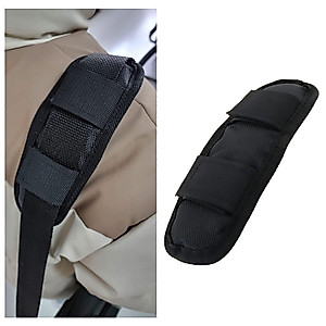 LUORNG Shoulder Strap Pad Black Removable Luggage Bags Shoulder Strap Pads Fastener Cushions for Bag Backpack Satchel