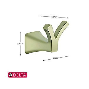 Delta Faucet 75235-PN Tesla Double Robe Hook, Polished Nickel