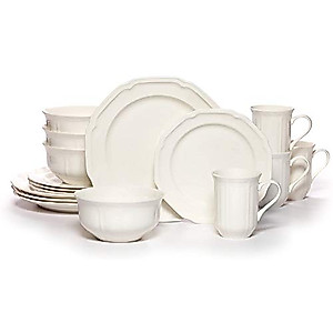 Mikasa Antique White 16-Piece Dinnerware Set, Service for 4