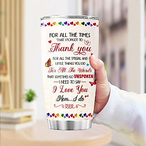 Insulated For Cups Mothers Funny Day Mother Handle Tumblers Women Coffee Mama, Dear Mom Letter, Mom Gifts, Tumbler 20 Oz With Lid And Straw