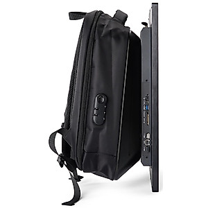 21.5" Digital Backpack Billboard with Anti-Glare LCD Screen, LED Backlit Non-Touch Panel, Wearable Video Screen for Advertising, Rechargeable Battery Power Up to 8 Hours