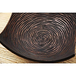 Seraphic 5pc Large Decorative Bowl for Home Decor Coffee, Kitchen, Dining Table Centerpieces, Orbs/Balls Included, Brown