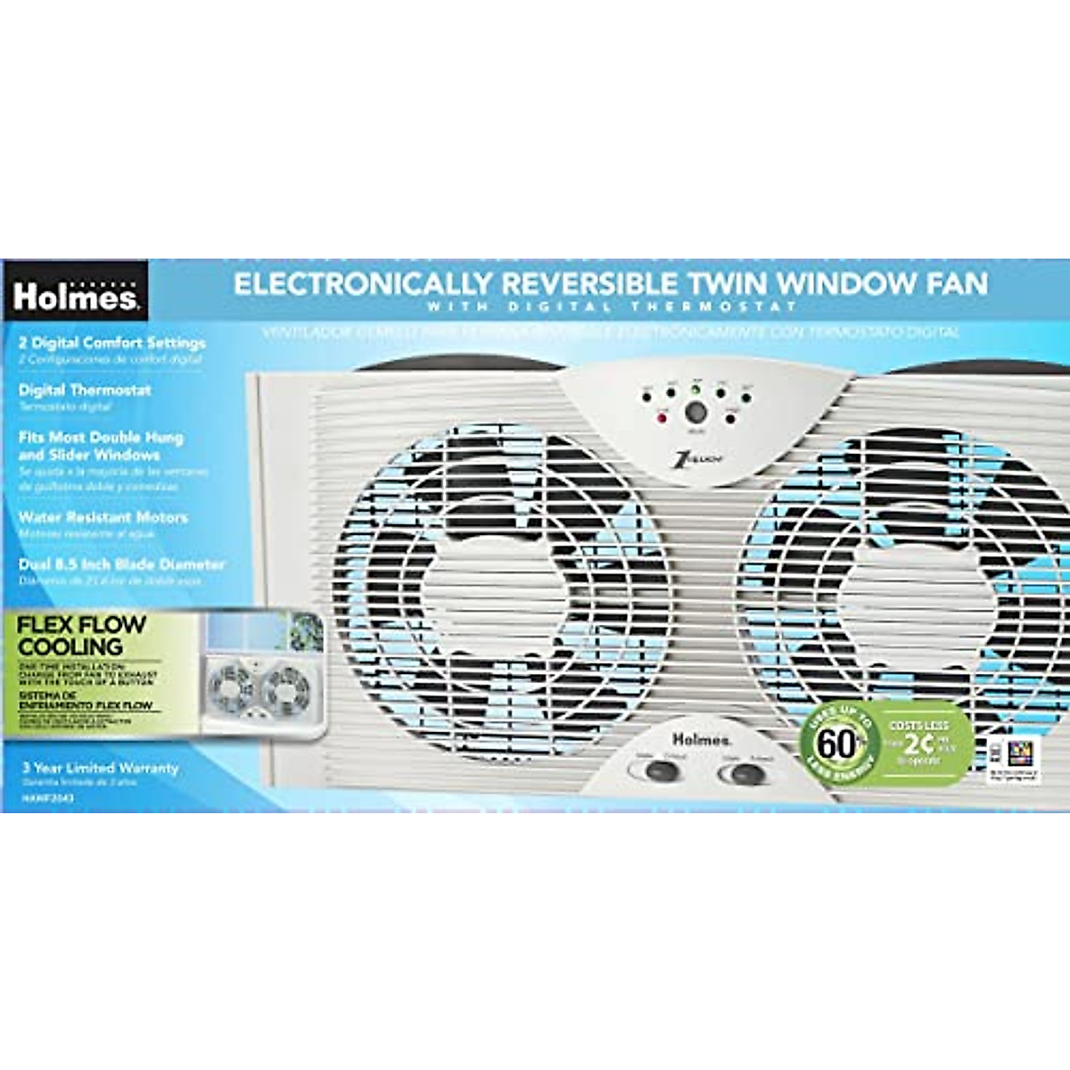 Holmes Window Fan with Digital Thermostat