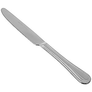 Amazon Basics Stainless Steel Dinner Knives with Pearled Edge, Pack of 12, Silver