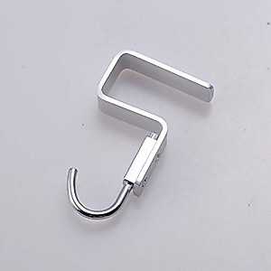 Hdtyyln Student Desk Space Aluminium Alloy Nail-Free Hook, 2 Pack Office Bag Hook Clothes Hook (2.6cm/1.02",Suitable for 2.5 cm/0.98" Thick Plate.)