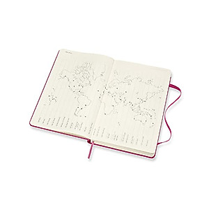 Moleskine Weekly Planner 2022, 12-Month Weekly Diary, Weekly Planner and Notebook, Hard Cover, Large Size 13 x 21 cm, Colour Bougainvillea Pink, 144 Pages