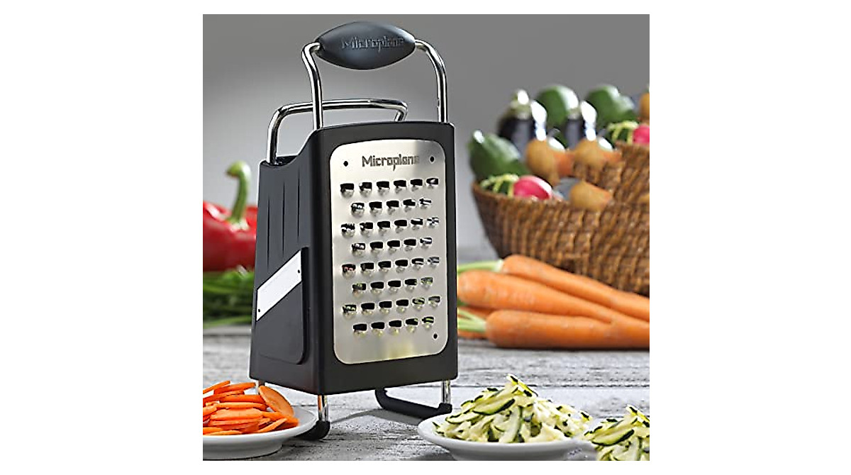 Microplane 4-Sided Stainless Steel Grater - Versatile & Sharp