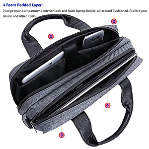 ECCRIS 17.3 in Laptop Bag Compatible with Alienware m18 R2, M17 R5 R4 R3, X17, X17 R2, Precision 17, XPS 17