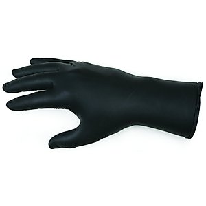 MCR Safety Gloves 6062XL 6 mil Powder Free Disposable Nitrile Gloves, Textured Grip, 1 Box with 100 Gloves, X-Large, Black