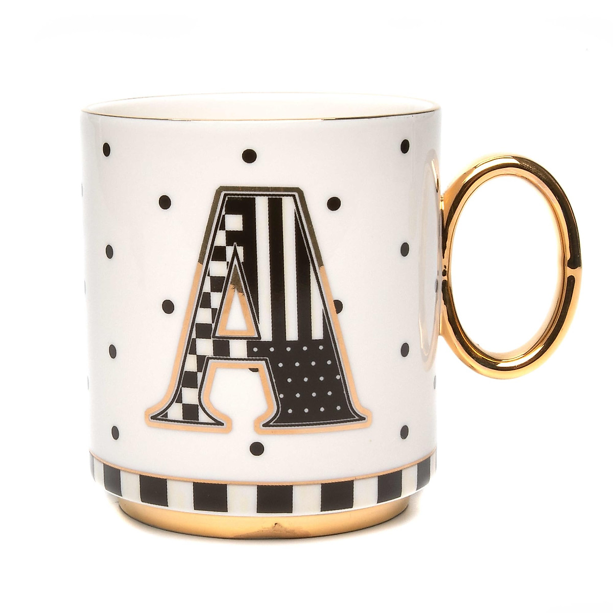 MACKENZIE-CHILDS My Mug, Decorative Ceramic Coffee Cup with Handle, J