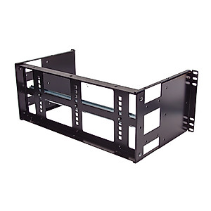 RCB1112BK15 Heavy Duty 4U Rackmount Adjustable Depth Industrial Din Rail Panel Designed for 2 Post or 4 Post EIA310 19 inch Server Rack
