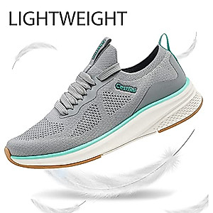 Cestfini Grey Slip on Tennis Shoes Lightweight Womens Walking Shoes Comfort Casual Sneakers for Gym Workout Nurse Running Grey 7