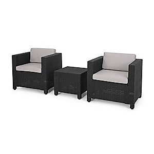 Christopher Knight Home 311164 Outdoor Conversation Sets, Dark Gray + Gray