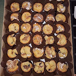 HULISEN 100 Pcs Tulip Cupcake Liners, 2 Colors Premium Greaseproof Paper Baking Cups, Muffin Liners for Wedding, Baby Showers, Party, Brown and White Golden Leaf Model