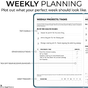 90 Day Goal Setting Journal, Track Progress Daily, Multiple Use Cases, One Journal for All