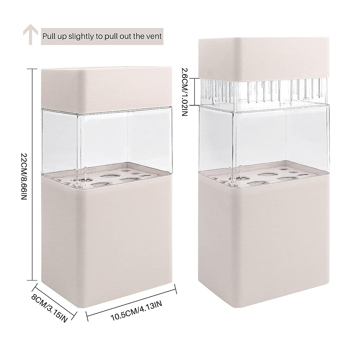 Make-Up Brush Holder,Brush Drying and Storage Box with Lid, Acrylic Makeup Brush Air Drying Rack Holder Cosmetic Brush Organizer, Waterproof Dustproof Container 12 Holes for Different Brush