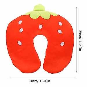Healifty Napping Supplies Travel Neck Cushion Office Strawberry pp Cotton Pillow