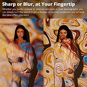 Godox AK-R21 Flash Projector, Flash Split Focalize Conical Snoot Optical Condenser with AK-S Slide Set (60pcs) for Fresnel Head for Godox AD100, AD100Pro, V1 Flash, Godox H200R Ring Flash Head