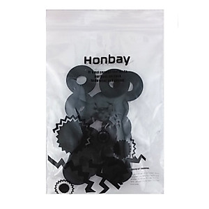 Honbay 20pcs Black Rubber Protector Premium Strap Locks