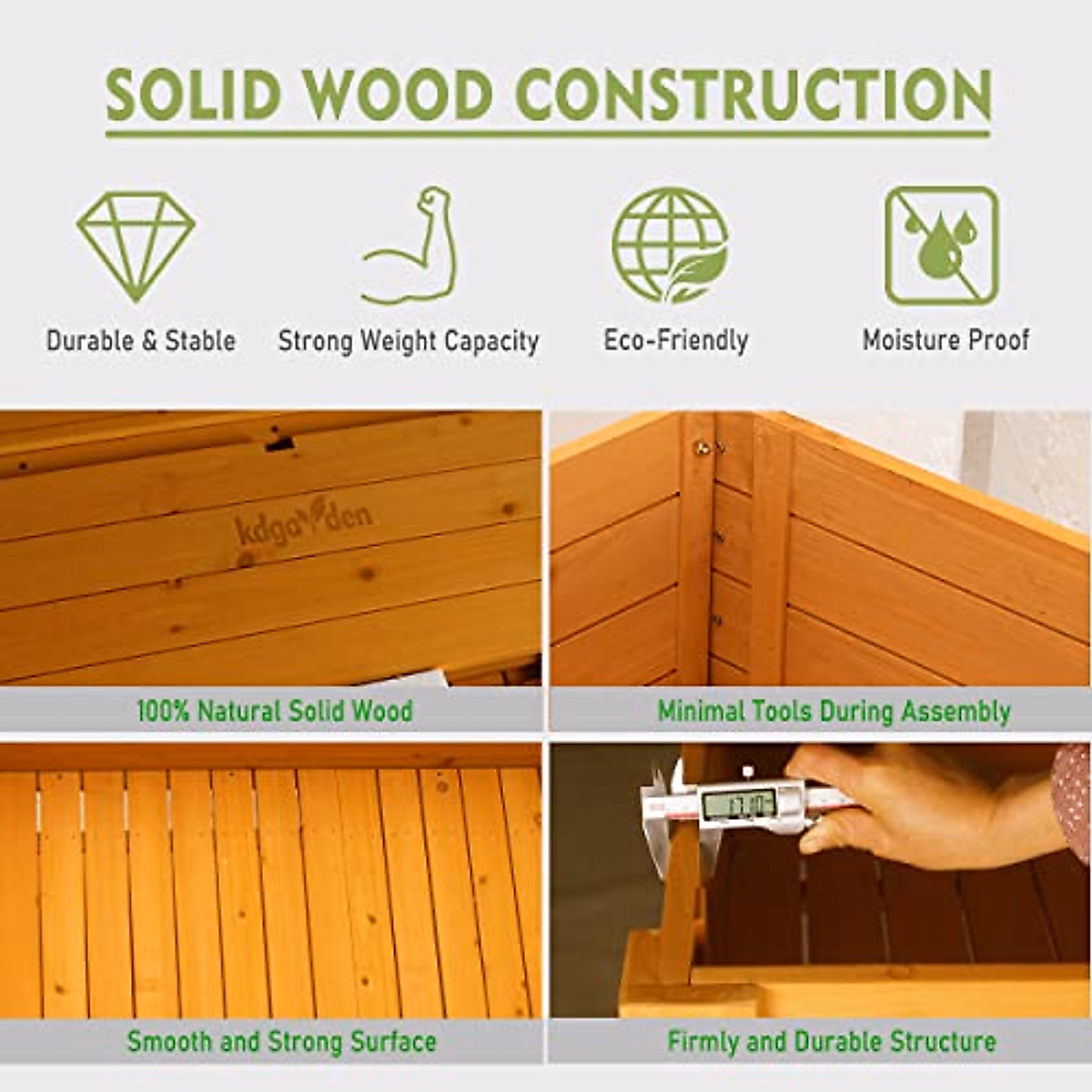 Raised Garden Bed Wood Planter Box Outdoor Wooden Elevated Planters Raised Beds with Legs for Vegetable Flower Herb, 39.37"x15.75"x33"H, Standing Gardening Box with Liner for Backyard, Patio, Deck