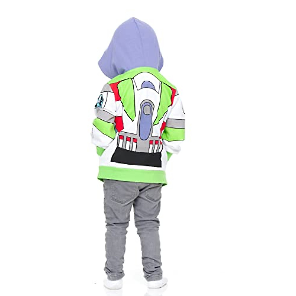 Disney Pixar Toy Story Buzz Lightyear Toddler Boys Fleece Zip Up Hoodie Green 3T