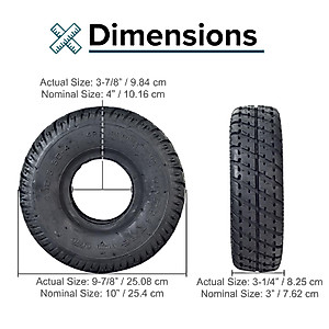 AlveyTech 4.10/3.50-4 Pneumatic Scooter Tire with Q110 Tread
