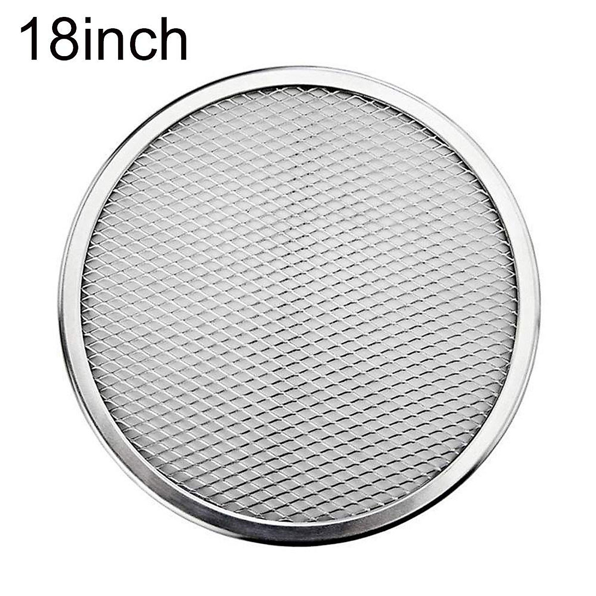 CONSTR 18 Inch Aluminum Pizza Screen - Commercial Grade Pizza Screen - Round Non-stick Mesh Pizza Screen Pan Baking Tray Bakeware Tool