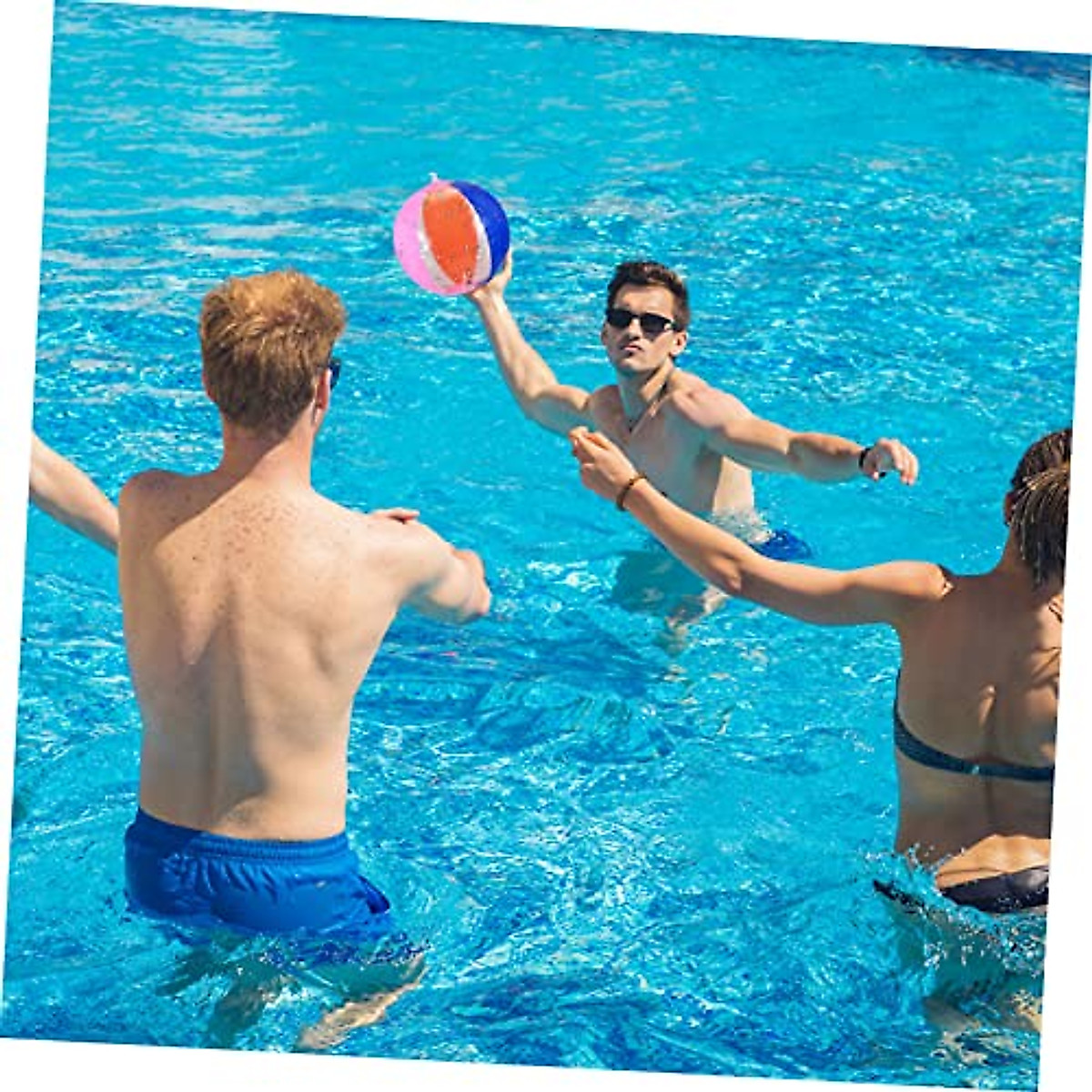 Alasum Glow Beach Balls 12 Pcs Glowing Beach Ball Toys in Bulk Beach Balls for Kids Toddler Bath Toys Water Beach Inflatable Pool Balls Beach Ball with Light Lighted Water Toy LED Child