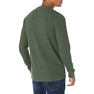 Amazon Essentials Men's Long Sleeve Slim-Fit Waffle Shirt - Olive Heather, Medium