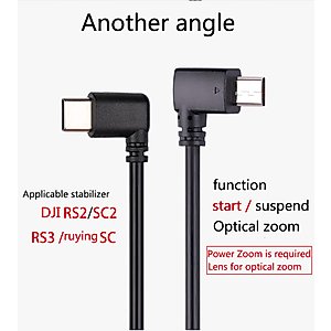 Camulti Multi to USB-C Type C Control Cable for DJI Ronin RSC2 RS2 RS3 RS3 pro RS3 Mini stabilizer Compatible with Sony Camera a6300 a6400 a7M3 a7S2 a7R3 a7R4 a7S3 a7M4