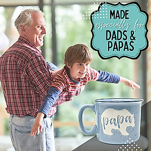 Papa Bear Coffee Mug for Dad, Father, Grandpa, Husband - Unique Fun Gifts for Men, Grandads, Grandfather, Grandad, Pop Gifts from Grandkids for Father's Day, Christmas, Birthday Presents for Grandpa