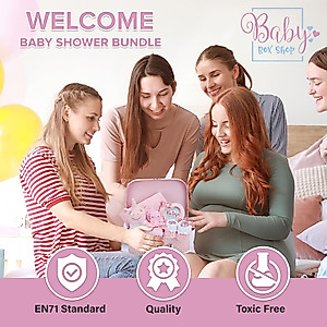 Baby Box Shop New Baby Girl Gifts - Includes 7 Newborn Girl Essentials for Newborn Baby Girl, Ideal Baby Shower Gifts for Girls Newborn and Christenings - Baby Girl Newborn Essentials Gift Basket
