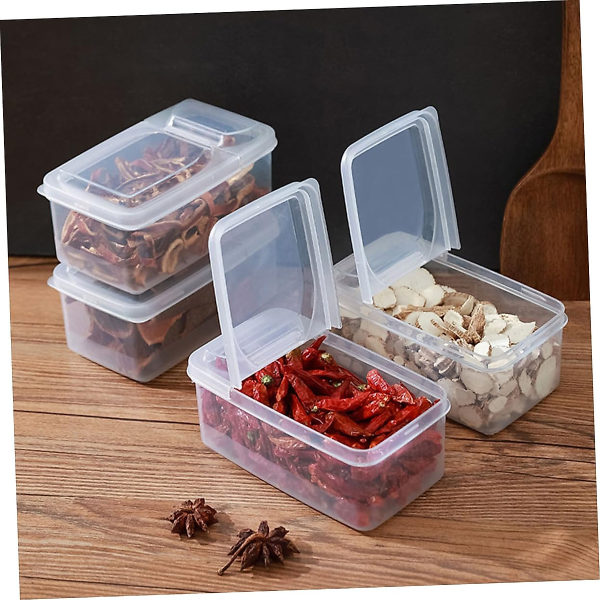 SHOWERORO Small Lightweight Condiment Dispenser Spice Storage Box Seasoning Jar for Home Restaurant