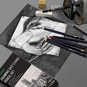 MUJINHUA - Sketch Pencils for Drawing, 15 Piece Graphite Pencils for Drawing, Sketching, and Shading - Ideal Art Supplies for Artists - Includes Various Hardness Options