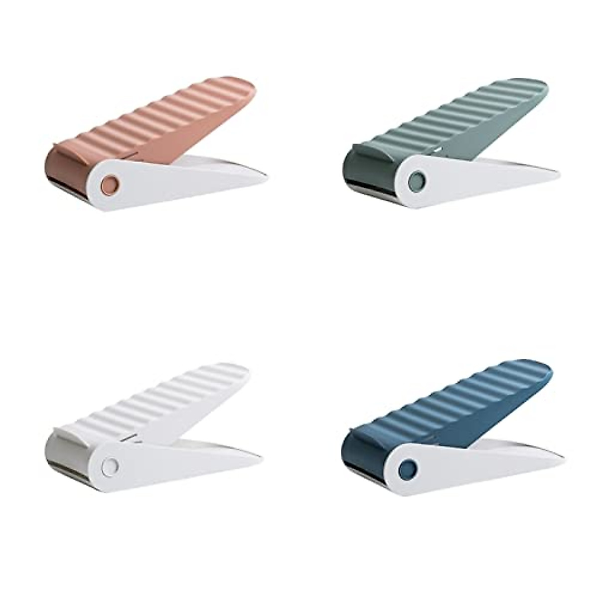 KNFUT Shoe Slots, Adjustable Shoe Rack Double Layer Shelf Slipper Deck Organizer Holder (Color : Green)