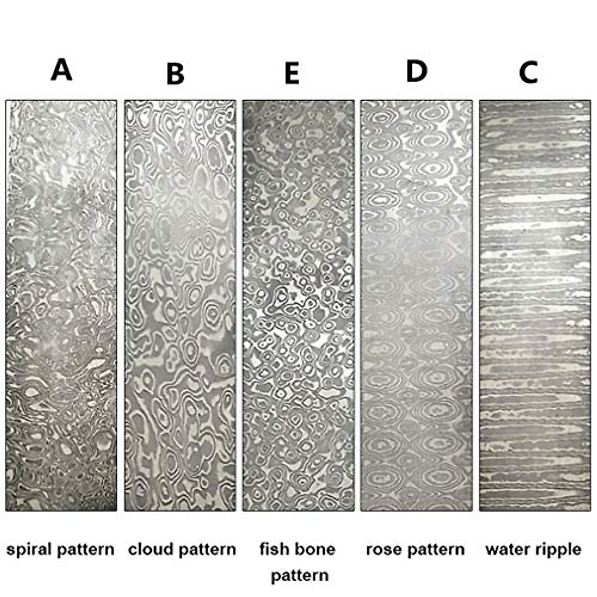 Aibote VG10 Custom Handmade Damascus Stainless Steel Billet Bar Blank Blade for Knife Making|Jewelry Making|Cutlery Making and for Other Making Purpose (300x50x3mm, C)