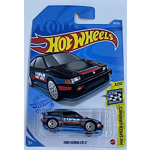 Hot Wheels - 1985 Honda CR-X - Black - Speed Graphics 3/10