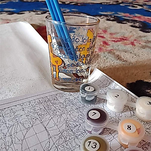 Paint by Numbers Kit for Adults Kids Beginner, Paint by Number Kits on Canvas Painting Art Craft for Home Decoration, Black Dream Girl 16x20inch