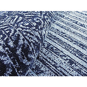 Unique Loom Del Mar Collection Area Rug-Transitional Inspired with Modern Contemporary Design, Rectangular 9' 0" x 12' 2", Blue/Navy Blue