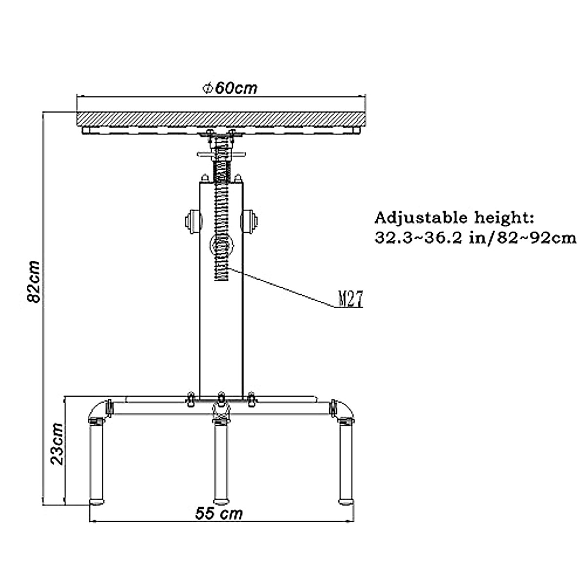 FUBIRUO 3 Piece Pub Dining Set, Modern Round bar Table and Stools for 2 ，Kitchen Counter Height Wood Top Bistro Pub Table Easy Assemble for Dining Room, Kitchen, Living Room