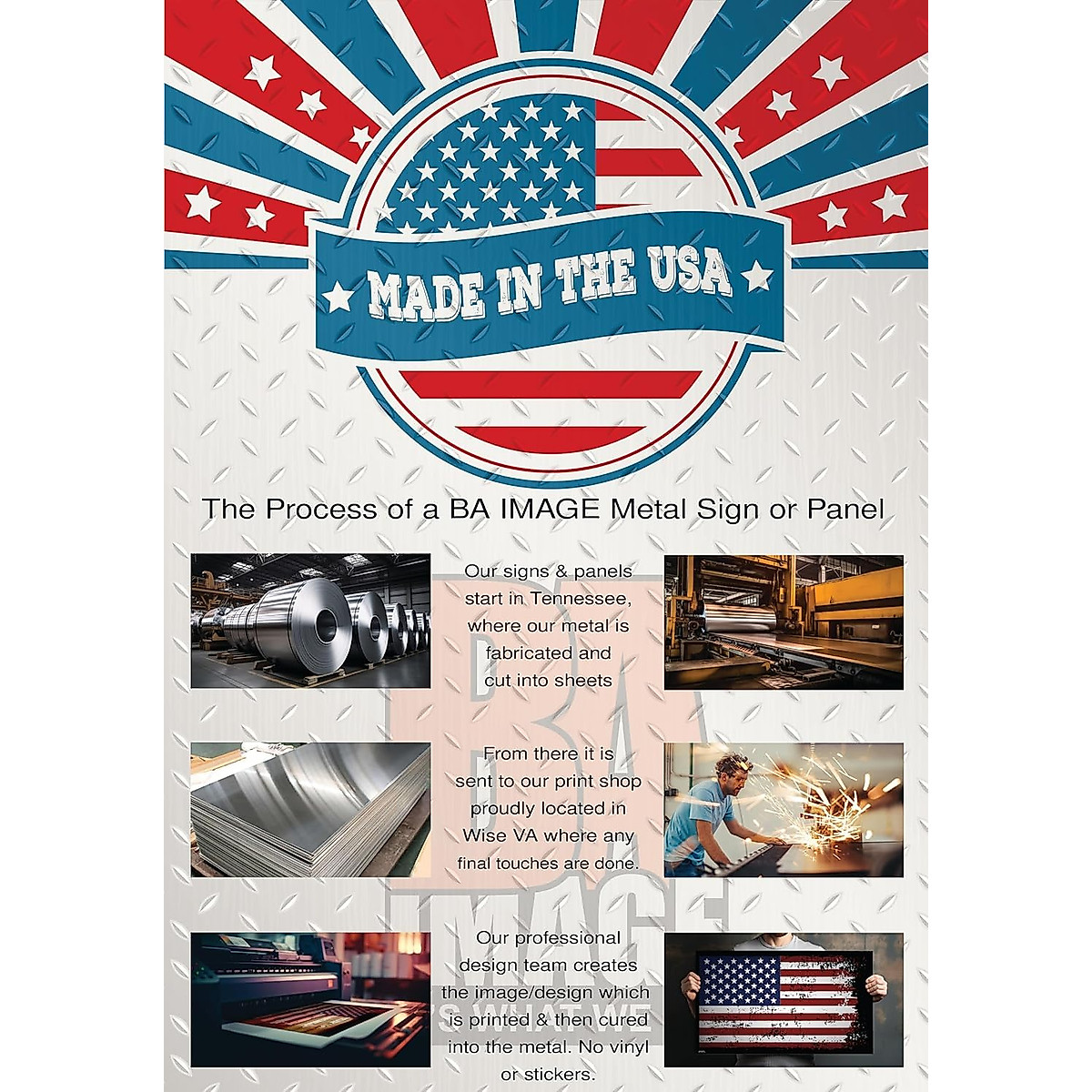 Personalized custom Metal Sign Design Your Own Multiple Colors (9x12, Horizontal)