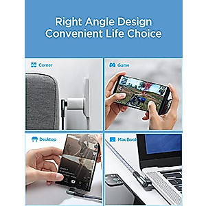 100W USB C to USB C Cable 10ft, Type C to Type C Cable, AINOPE USBC to USBC Fast Charging Cable Right Angle Compatible with MacBook Air/Pro, iPad Pro 12.9/11/Air/Mini, Samsung Galaxy S22/21/20/Note20