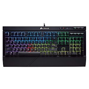 Corsair - K68 RGB Mechanical Gaming Keyboard RGB Backlit Cherry MX Red Switch - Black (Renewed)