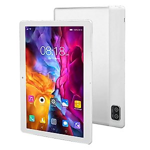 5G Tablet, Silver MT6592 10 Core 12 100240V 5G WiFi Calling 10.1in Tablet for Work (US Plug)