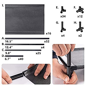 YOUDENOVA Shoe Rack, 9 tier Shoe Rack Storage for Closet Entryway, Non-Woven Fabric Large Shoe Shelf, Stackable Shoes Organizer for Boots (Black)