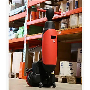 SANITMAX SM430 17" Commercial Floor Scrubber Machine, Rotary Double Brushes, 10000 sqft/h, Cordless Rechargeable Lithium Battery