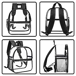AIMEEPACK Mini Clear Backpack, Stadium Approved Clear Backpack, Waterproof Transparent School Bag,Fit For Stadium, Music Festival, School And Concerts