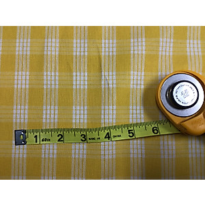 Yellow Palaka Hawaiian Print Fabric by The Yard