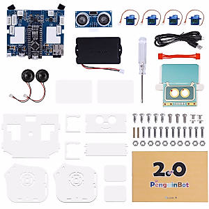 ELEGOO Science Kits for Kids Ages 8-12 12-14 14-16 & STEM Toys Gifts for Boys Girls Kids Teens Penguin Bot Biped Robots Building Kit Compatible with Arduino & Coding Circuits Projects
